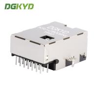 China RJ45 PCB Connector with Magnetics Cat5 Network Port KRJ-CB009NL 1x1 8P Single Port for sale