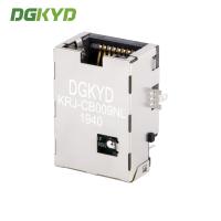 China RJ45 PCB Connector with Magnetics Cat5 Network Port KRJ-CB009NL 1x1 8P Single Port for sale