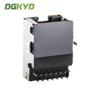 China RJ45 PCB Connector with Magnetics Cat5 Network Port KRJ-CB009NL 1x1 8P Single Port for sale