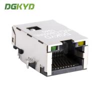 China RJ45 PCB Connector with Magnetics Cat5 Network Port KRJ-CB009NL 1x1 8P Single Port for sale