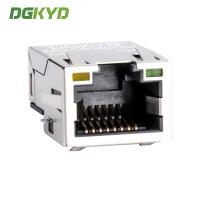 China PCB Magnetic Jack RJ45 Ethernet Connector with Megabit Transformer SMD 100Base-T 8P10C for sale