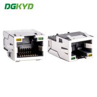 China PCB Magnetic Jack RJ45 Ethernet Connector with Megabit Transformer SMD 100Base-T 8P10C for sale