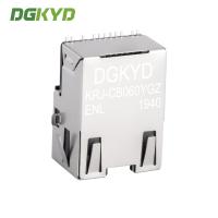 China PCB Magnetic Jack RJ45 Ethernet Connector with Megabit Transformer SMD 100Base-T 8P10C for sale