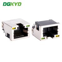 China Shielded Low Profile RJ45 Jack SMT 8P8C Sink Board 4.2 DIP with LED Yellow Green for sale