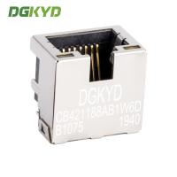 China Shielded Low Profile RJ45 Jack SMT 8P8C Sink Board 4.2 DIP with LED Yellow Green for sale