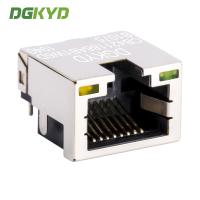 China Shielded Low Profile RJ45 Jack SMT 8P8C Sink Board 4.2 DIP with LED Yellow Green for sale