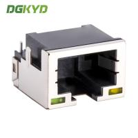 China Shielded Low Profile RJ45 Jack SMT 8P8C Sink Board 4.2 DIP with LED Yellow Green for sale
