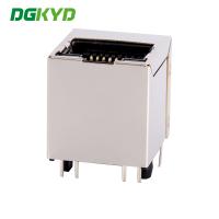 China Vertical RJ45 Connector 180° Straight Insertion Gigabit Integrated Filter Cat6 8P10C -40°C to 85°C for sale