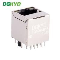 China RJ45 Connector Gigabit Integrated Filter 180 Degree Vertical Ethernet Port 8P10C Cat6 Shielded for sale