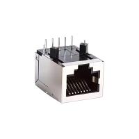 China DGKYD RJ45 Connector 8P Single Port Shielded with Transformer - 100 BASE-T, 6μ Gold Plating, PCB Mount for sale