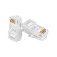 China 8P8C RJ45 Connector Gold-Plated Nickel 8-Core Cat5e/Cat6 100/CAN with ≥750 Insertion Cycles for sale