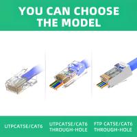 China 8P8C RJ45 Connector Gold-Plated Nickel 8-Core Cat5e/Cat6 100/CAN with ≥750 Insertion Cycles for sale