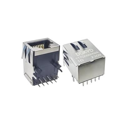 China 1-Port RJ45 Connector 10P PBT with Filter and Shielding for Gigabit Ethernet Networks for sale