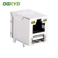 China KRJ-USB02YGZNL RJ45 USB Network Connector with 8-Port Configuration and -40℃ to 85℃ Operating Range for sale
