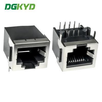 China RJ45 Connector DGKYD5621E1118GWA1DY11B006 10P8C Shielded Half Package Network Port 10/100/1000Base-T for sale