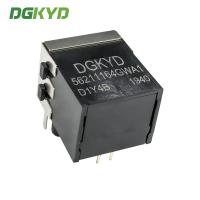 China RJ11 Half Package Network Port Female Socket Shielded 6U Gold Plated Round Pin Through Hole for sale