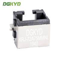 China Shield Right Angle Extra Low Profile Rj45 Ethernet Connector, 8p8c Jack SMD KRJ-72A75MMNL for sale