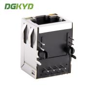China RJ45 network port socket with built-in 100Mbps integrated transformer and light DGKYD211B002FD2A4D for sale