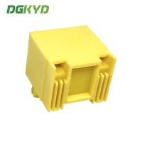 China RJ45 horizontal interface without light or shielding, yellow network socket DGKYD561188IWB1DY1027 for sale