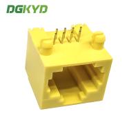 China RJ45 horizontal interface without light or shielding, yellow network socket DGKYD561188IWB1DY1027 for sale