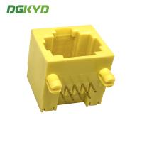 China RJ45 horizontal interface without light or shielding, yellow network socket DGKYD561188IWB1DY1027 for sale