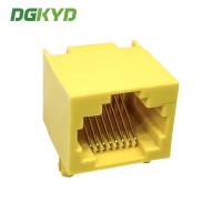 China RJ45 horizontal interface without light or shielding, yellow network socket DGKYD561188IWB1DY1027 for sale