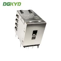 China DGKYD21Q085DA1A2D057 RJ45 Stacked Ethernet Socket with Gigabit Integrated Transformer - 2 Ports, -40℃ to 85℃ Operating Range for sale
