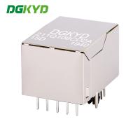 China Single Port RJ45 Connector with Built-in Transformer - 8 Terminal Gigabit Ethernet Filter Jack -40℃ to 85℃ Operating Range for sale
