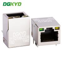 China Single Port RJ45 Connector with Built-in Transformer - 8 Terminal Gigabit Ethernet Filter Jack -40℃ to 85℃ Operating Range for sale