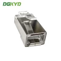 China RJ45 8P8C Shielded Copper Shell Connector with 8 Positions and -40℃ to 85℃ Temperature Range for sale