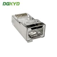 China RJ45 8P8C Shielded Copper Shell Connector with 8 Positions and -40℃ to 85℃ Temperature Range for sale