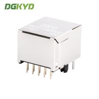 China Single Port RJ45 Female Socket Connector 10 Pins Right Angle Through Hole with Metal Shield for sale