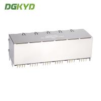 China RJ45 2X6 Multi Port Female Connector Network Interface Socket 8P8C Right Angle Through Hole for sale