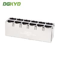 China RJ45 2X6 Multi Port Female Connector Network Interface Socket 8P8C Right Angle Through Hole for sale