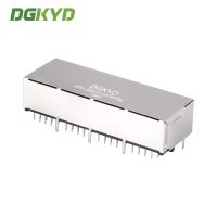 China Metal Shielded Quad Port RJ45 Keystone Jack 8P8C Without LED RoHS Compliant KRJ-5921S14F457NL for sale
