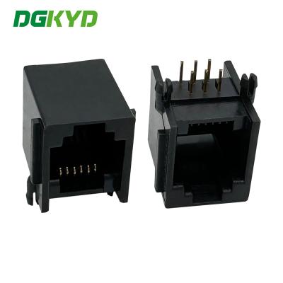 China RJ11 Industrial Grade 6P6C Horizontal Network Connector Without LED DGKYD5523E1166IWA1DY1 for sale