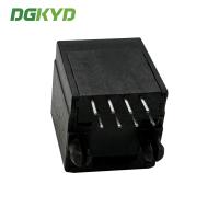 China Industrial RJ45 Connector 180 Degree Flat Pin 6U All Plastic 8P8C Through Hole for sale