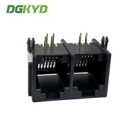 China RJ11 Ethernet Port Connector 1x2 6P6C with 2250VDC Withstand Voltage and -40℃ to 85℃ Operating Range for sale