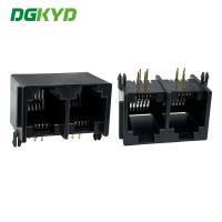 China RJ11 Ethernet Port Connector 1x2 6P6C with 2250VDC Withstand Voltage and -40℃ to 85℃ Operating Range for sale