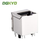 China RJ45 Gigabit Industrial Ethernet Connector 1x1 Port with LED and Shield DGKYD511Q070AH6A8D for sale