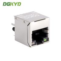 China RJ45 Gigabit Industrial Ethernet Connector 1x1 Port with LED and Shield DGKYD511Q070AH6A8D for sale