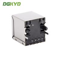 China RJ45 Gigabit Industrial Ethernet Connector 1x1 Port with LED and Shield DGKYD511Q070AH6A8D for sale