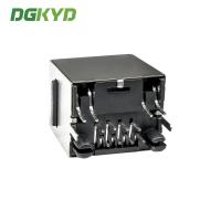 China RJ45 vertical network interface direct insertion with light and shielding connector DGKYD52TE1188AB1A1DB4 for sale