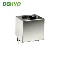China RJ45 Vertical Connector 6U Gold Plating Shielded Modular Jack DGKYD52T1188GWA1D20B4 for sale