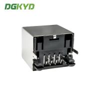 China RJ45 Vertical Connector 6U Gold Plating Shielded Modular Jack DGKYD52T1188GWA1D20B4 for sale