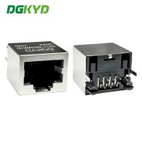 China RJ45 Vertical Connector 6U Gold Plating Shielded Modular Jack DGKYD52T1188GWA1D20B4 for sale