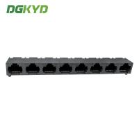 China RJ45 1x8 8P8C All Plastic Lightless Network Connector Socket Through Hole 8 Positions for sale
