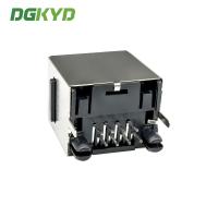 China RJ45 Vertical with Ear Mesh Port Shielded Feet 4.24mm Height No LED DGKYD52TE1188GWA1D20B4 for sale
