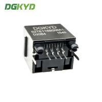China RJ45 Vertical with Ear Mesh Port Shielded Feet 4.24mm Height No LED DGKYD52TE1188GWA1D20B4 for sale