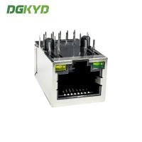 China RJ45 Gigabit Integrated Filter with POE 8P10C Connector DGKYD111Q334AB2A1DP for sale